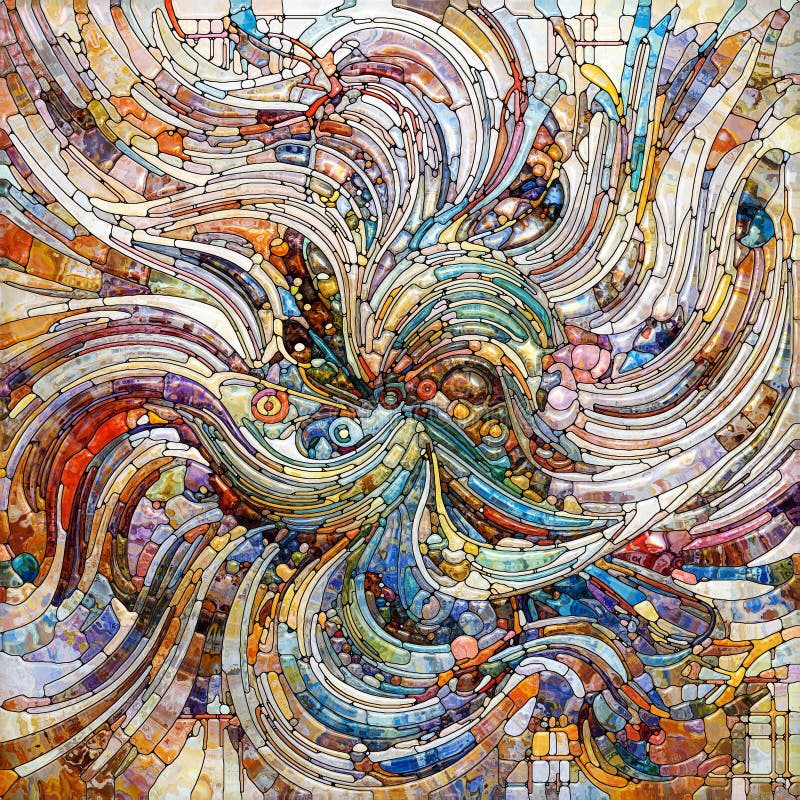 Toward Digital Harmonic Fragmentation Stock Illustration - Illustration ...