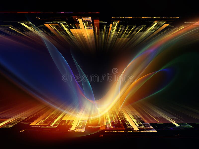 Toward Digital Light Waves stock illustration. Illustration of ...