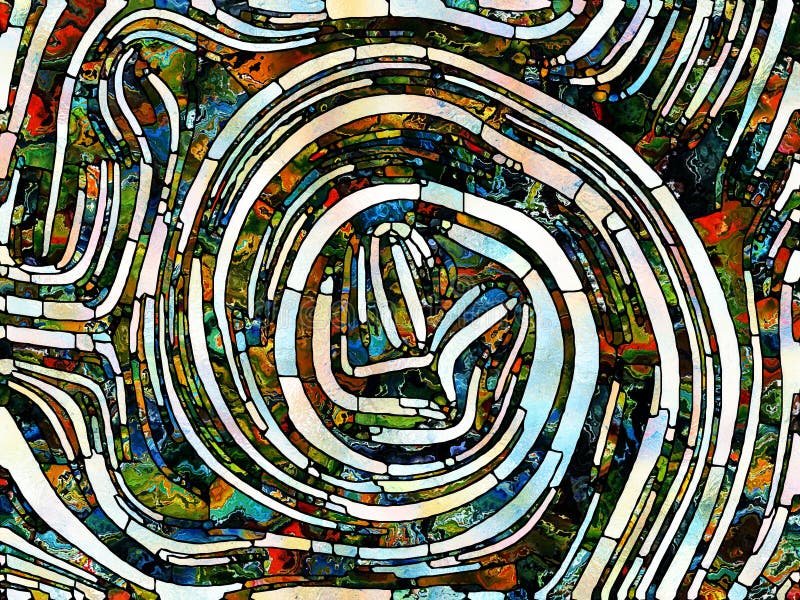Toward Digital Stained Glass Stock Illustration - Illustration of ...