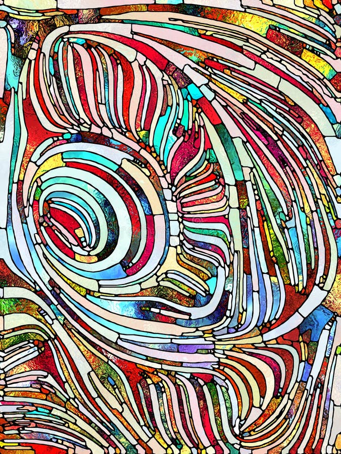 Toward Digital Stained Glass Stock Illustration - Illustration of ...