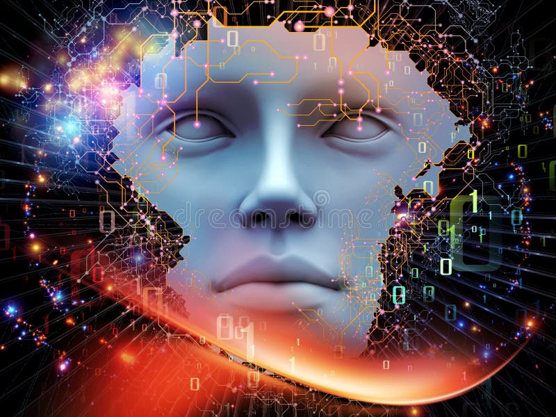 Toward Digital Super Human stock illustration. Illustration of ...