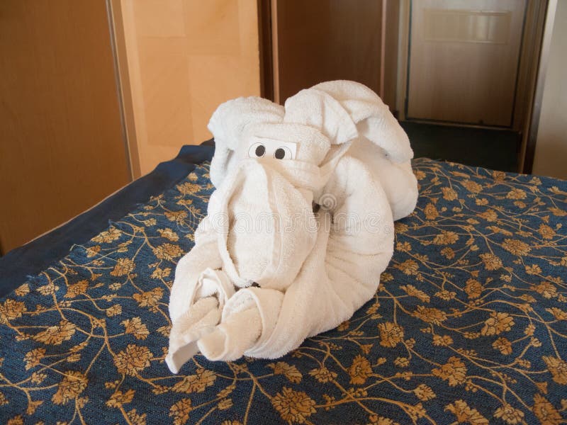 Towel elephant origami stock image. Image of accessories - 36126465