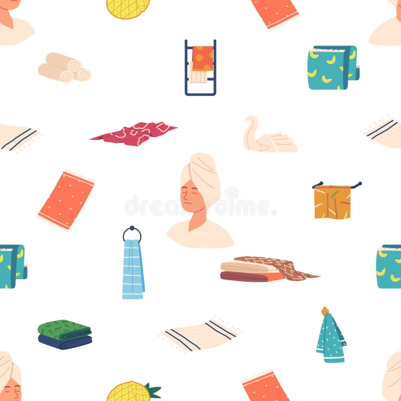 Towel-inspired Seamless Pattern, Visually Appealing Design Featuring ...
