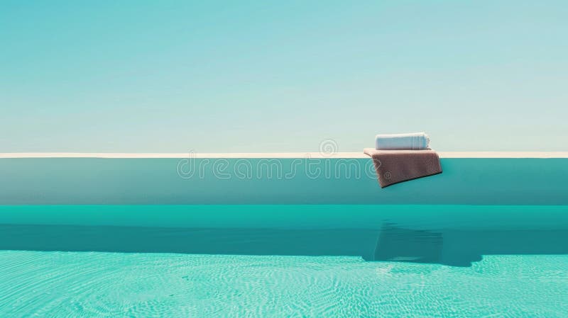 A Towel is Laying on a Ledge Stock Image - Image of swimwear, nature ...