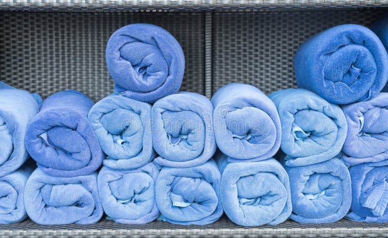 Towel roll stack on shelf stock photo. Image of pick - 93539462