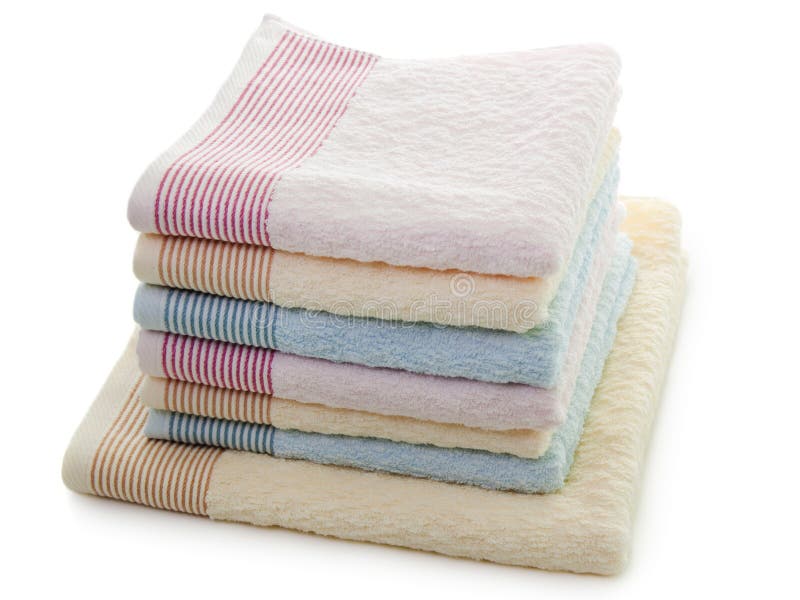 Towel stack stock image. Image of household, fluffy, multi - 14368769