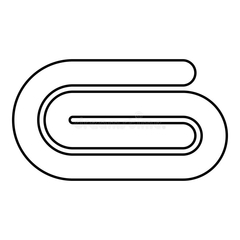 Towel Stack of Folded Bath Napkin Contour Outline Line Icon Black Color ...