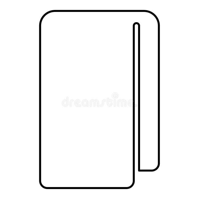 Towel Stack of Folded Bath Napkin Contour Outline Line Icon Black Color ...