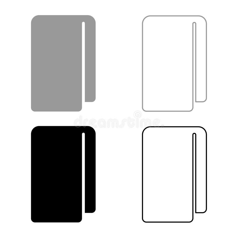 Towel Stack of Folded Bath Napkin Set Icon Grey Black Color Vector ...
