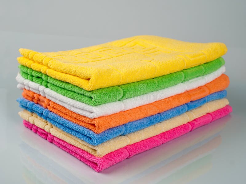 Towel tower stock photo. Image of absorbent, isolated - 15631222