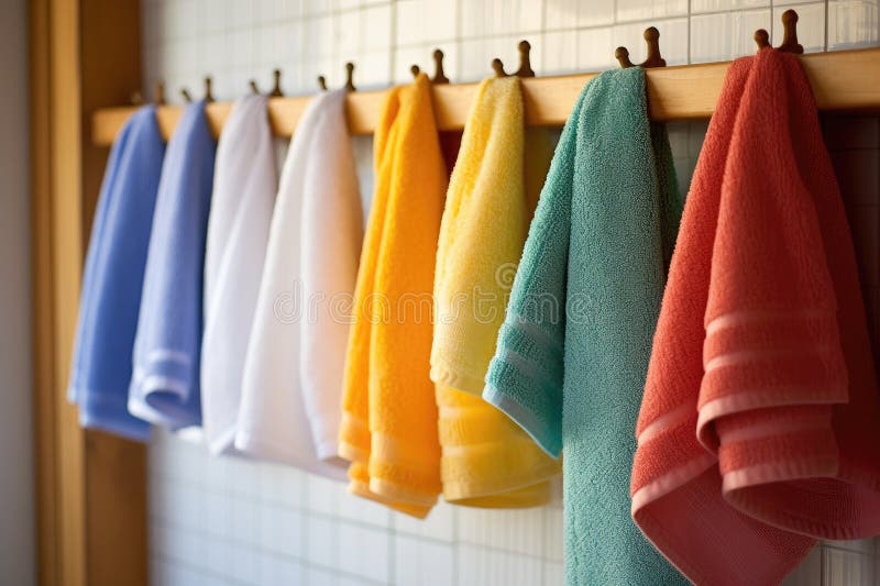 Towels Prepared for Guest Use Stock Illustration - Illustration of ...
