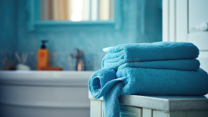 Towels Prepared for Guest Use Stock Illustration - Illustration of ...