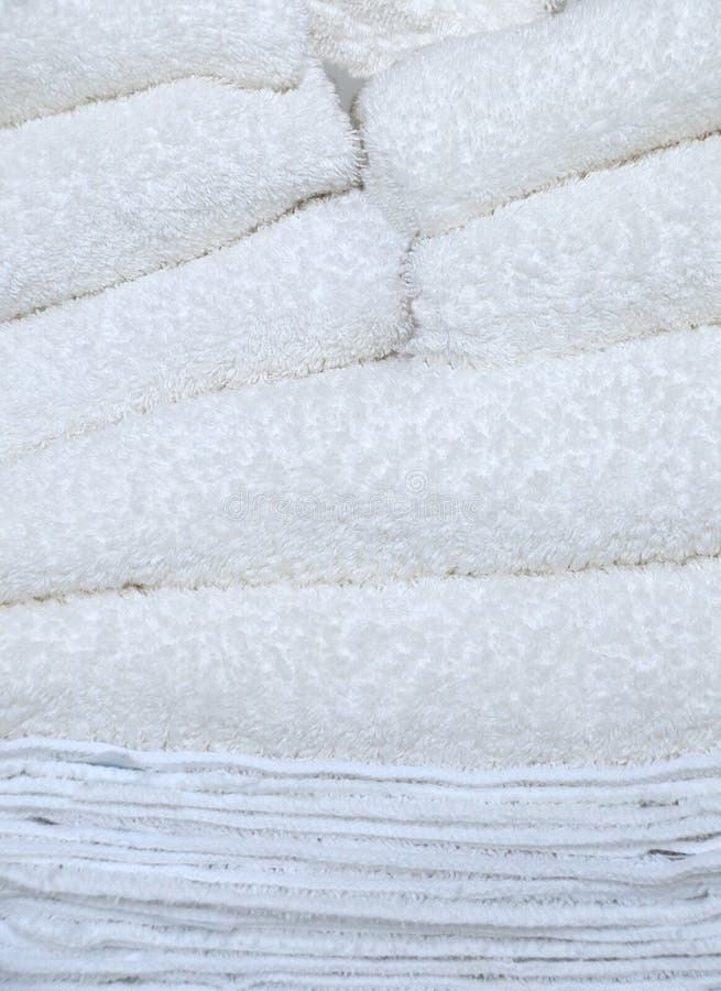 Towels and Wash Cloths Stack on Laundry Day Stock Image - Image of wash ...