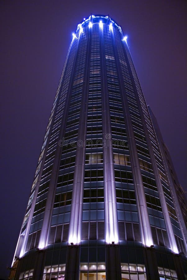 Tower stock image. Image of night, build, downtown, facade - 10516421