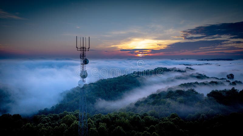 Tower above the fog stock photo. Image of tower, soars - 96433634