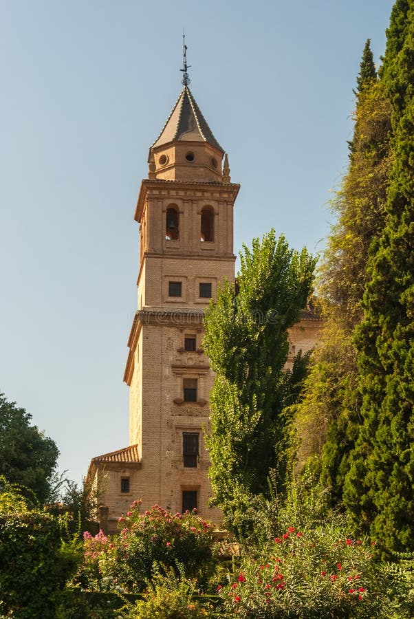 Tower at the Alhambra stock photo. Image of fort, spain - 36674084
