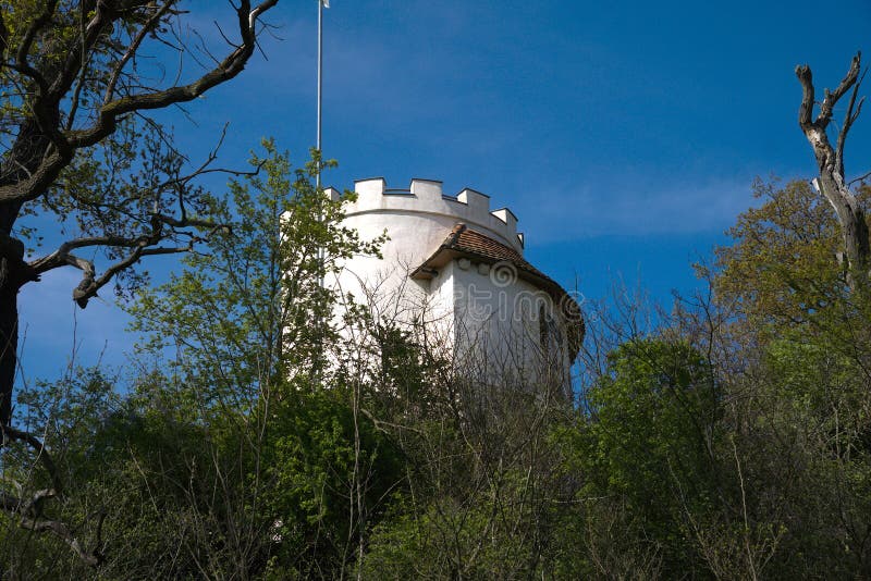 The Tower of an Ancient Castle is Visible through the Dense Foliage of ...