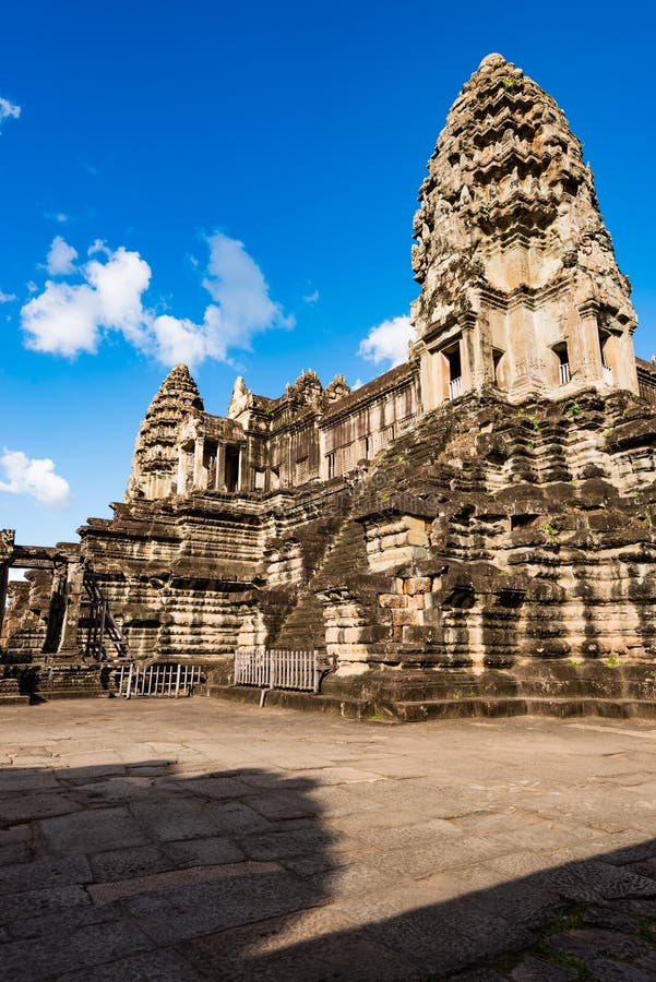 Tower of Angkor Wat stock image. Image of historical - 55125149