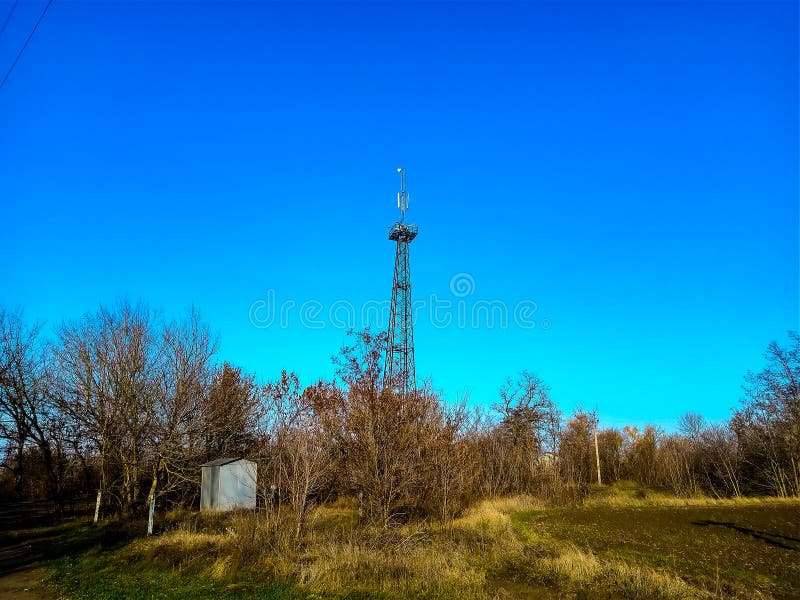 Tower with Antennas of the Internet Provider Intertelecom Stock Image ...