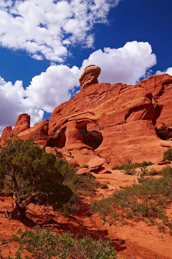 Tower Arch stock photo. Image of slick, sand, blue, clouds - 13285192