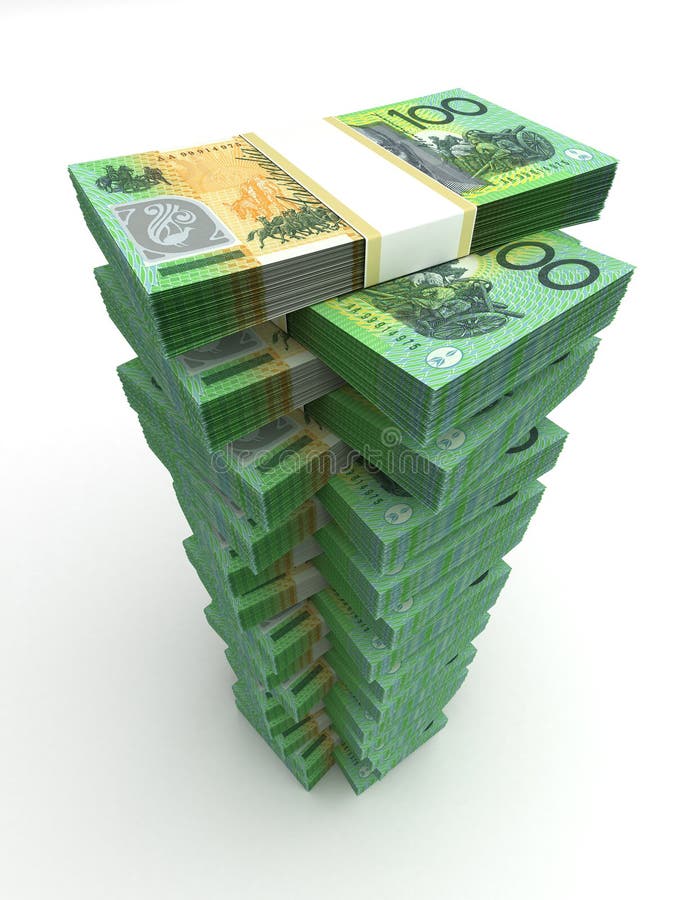Stack of Australian Dollar stock illustration. Illustration of bank ...