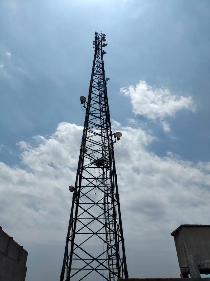 Tower Background Afternoon Portrait View Portraitview Stock Photo ...