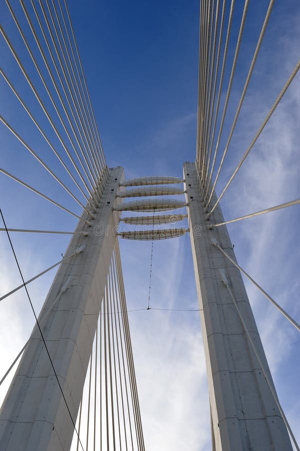 Tower on the Basarab Bridge, Bucharest, Romania Stock Image - Image of ...