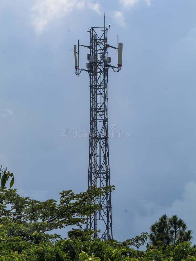 Base Transceiver Station on the Lake Side of Situ Patengang Stock Photo ...