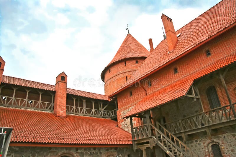 The Tower of the Beautiful Castle Stock Image - Image of tiles, pipes ...