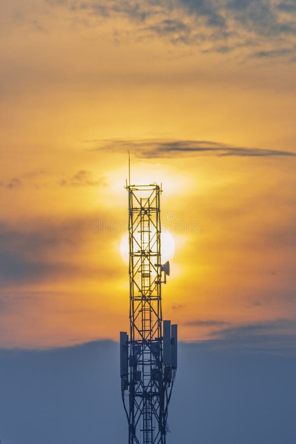 Tower Behind Sunrise Epic Photo Stock Photo - Image of tower, sunrise ...
