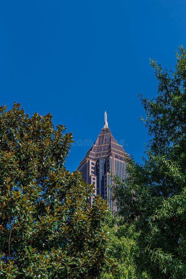 Tower Beyond Trees stock image. Image of work, high - 161860707