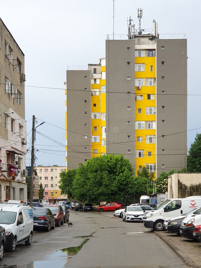 Tower Blocks in the City of Giurgiu Editorial Stock Image - Image of ...