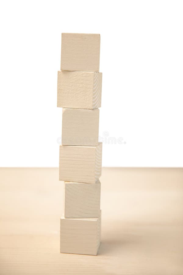 Tower of blocks on table stock image. Image of surface - 62325257