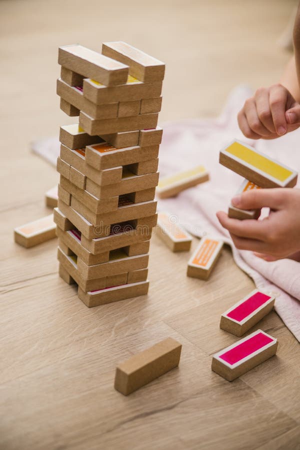 Tower Board Game. Home Entertainment. Sit at Home. Stock Image - Image ...
