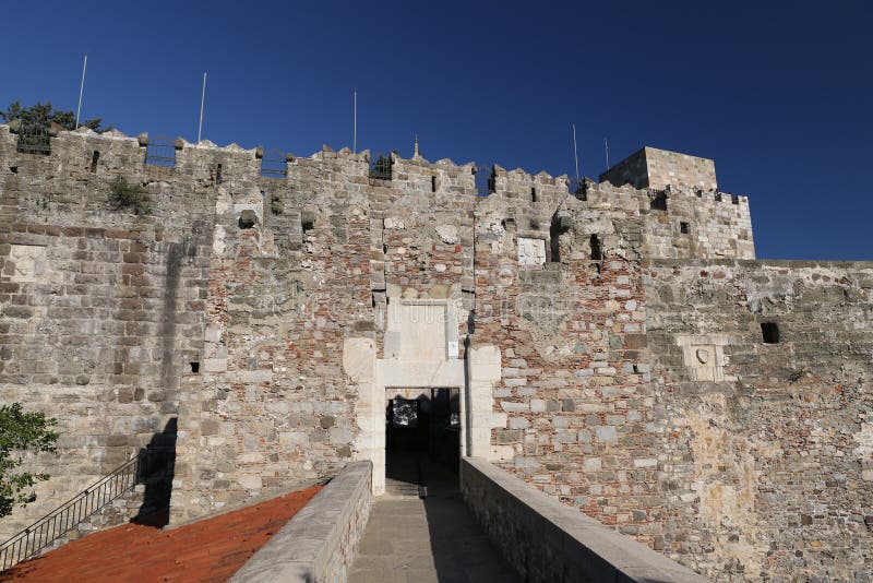 Tower of Bodrum Castle stock photo. Image of bodrum, exterior - 98892564