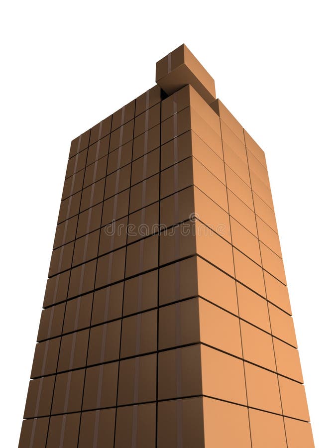 Tower from boxes stock illustration. Illustration of freight - 3854340
