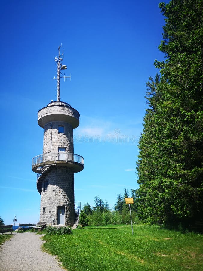 Tower at Brend in Black Forest Stock Image - Image of spire, vehicle ...