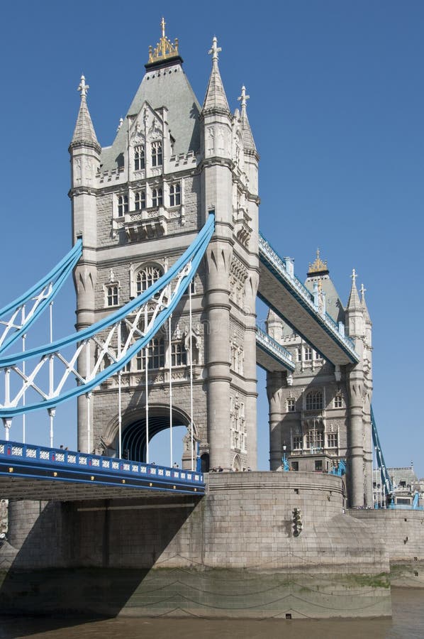 Tower Bridge Against a Deep Blue Sky Stock Image - Image of historic ...