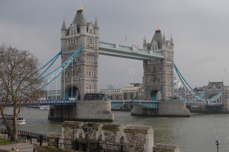 Tower Bridge and Boat on the River Thames in London, England Editorial ...