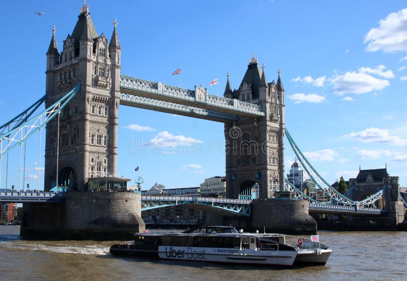 Tower Bridge, Cruise Boat, River Thames, London Editorial Stock Image ...