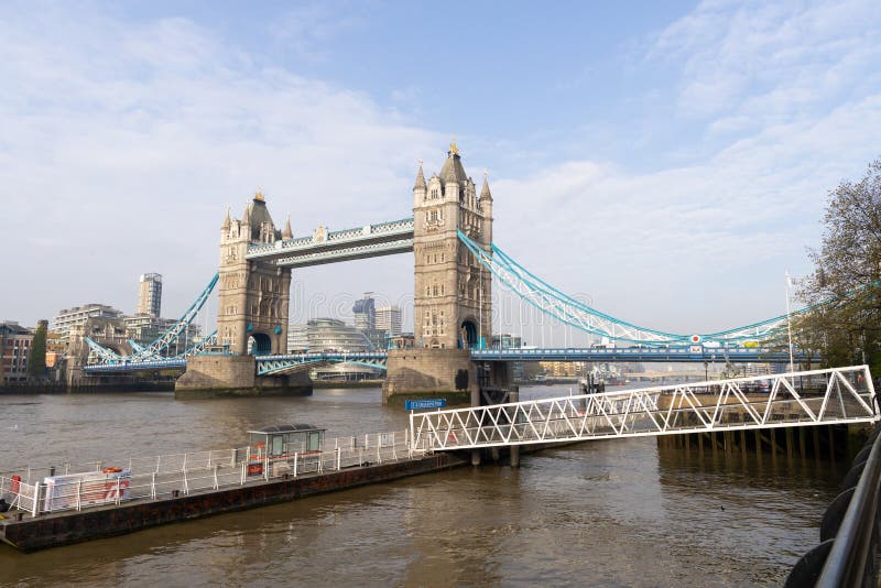 Tower Bridge Detail in a Sunny Day Stock Photo - Image of kingdom, bank ...
