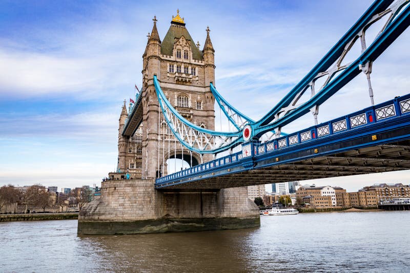 Tower Bridge, Different Perspective with Sky Stock Image - Image of ...