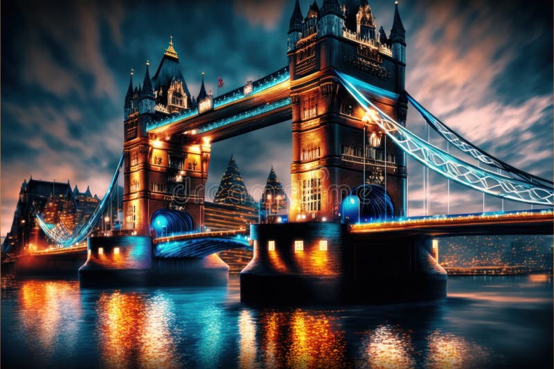 Tower Bridge in the Evening, London Created with Generative AI ...