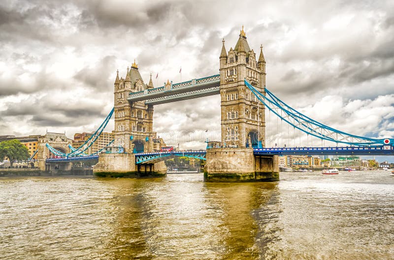 Tower Bridge, Historical Landmark in London Stock Photo - Image of ...