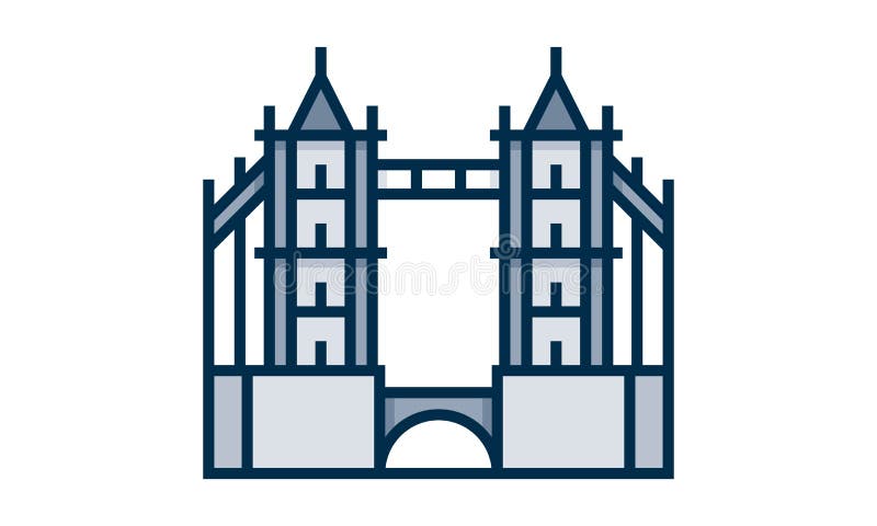 Tower Bridge Icon Simple Style Vector Image Stock Vector - Illustration ...
