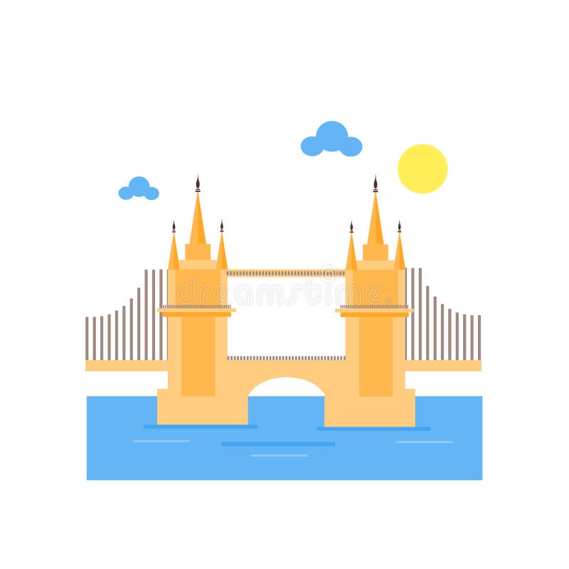 Tower Bridge Icon Vector Sign and Symbol Isolated on White Background ...