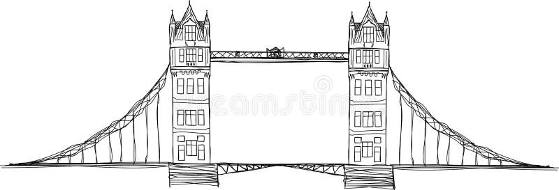 Tower bridge illustration stock illustration. Illustration of simple ...