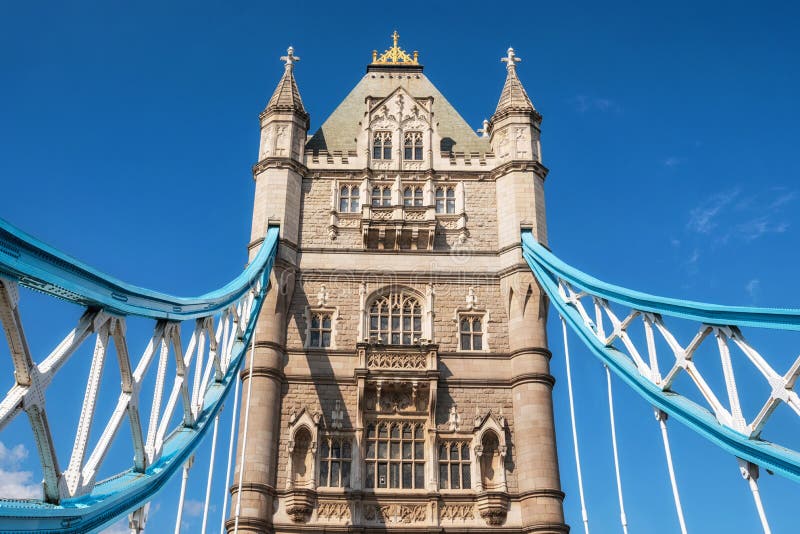 Tower Bridge in London on a Beautiful Sunny Day. Stock Photo - Image of ...
