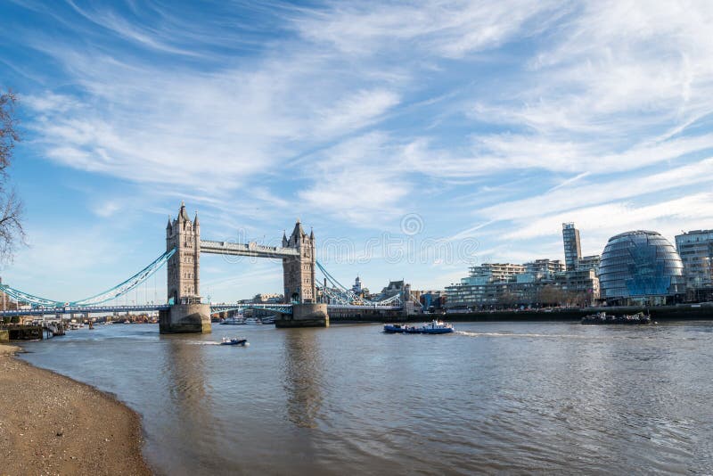 Tower Bridge in London Over the Themse Stock Photo - Image of monument ...