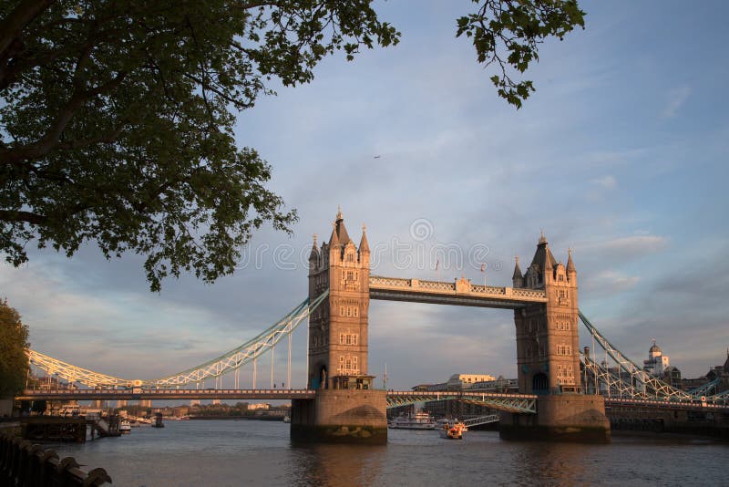 Tower Bridge London on a Spring Evening Stock Photo - Image of capital ...